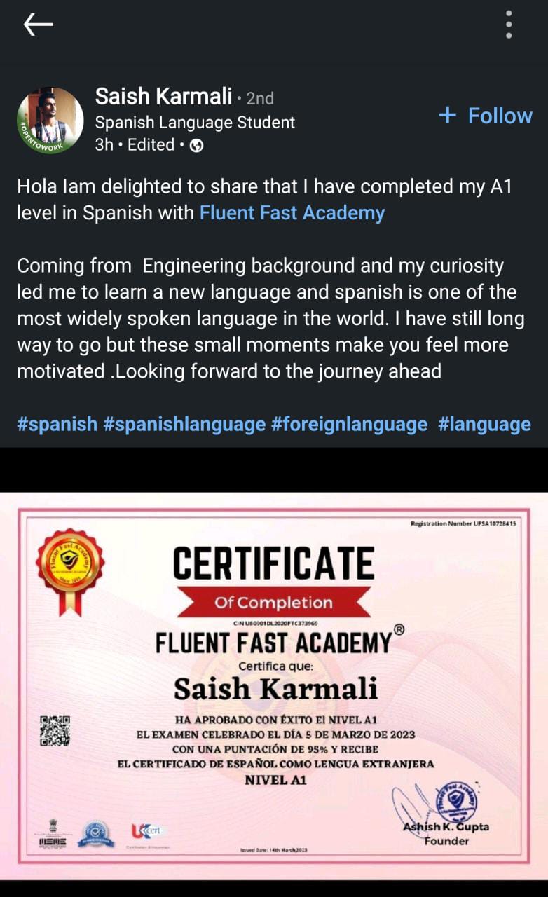 Best Spanish Institute in Delhi for Language Course in Embassy and CP