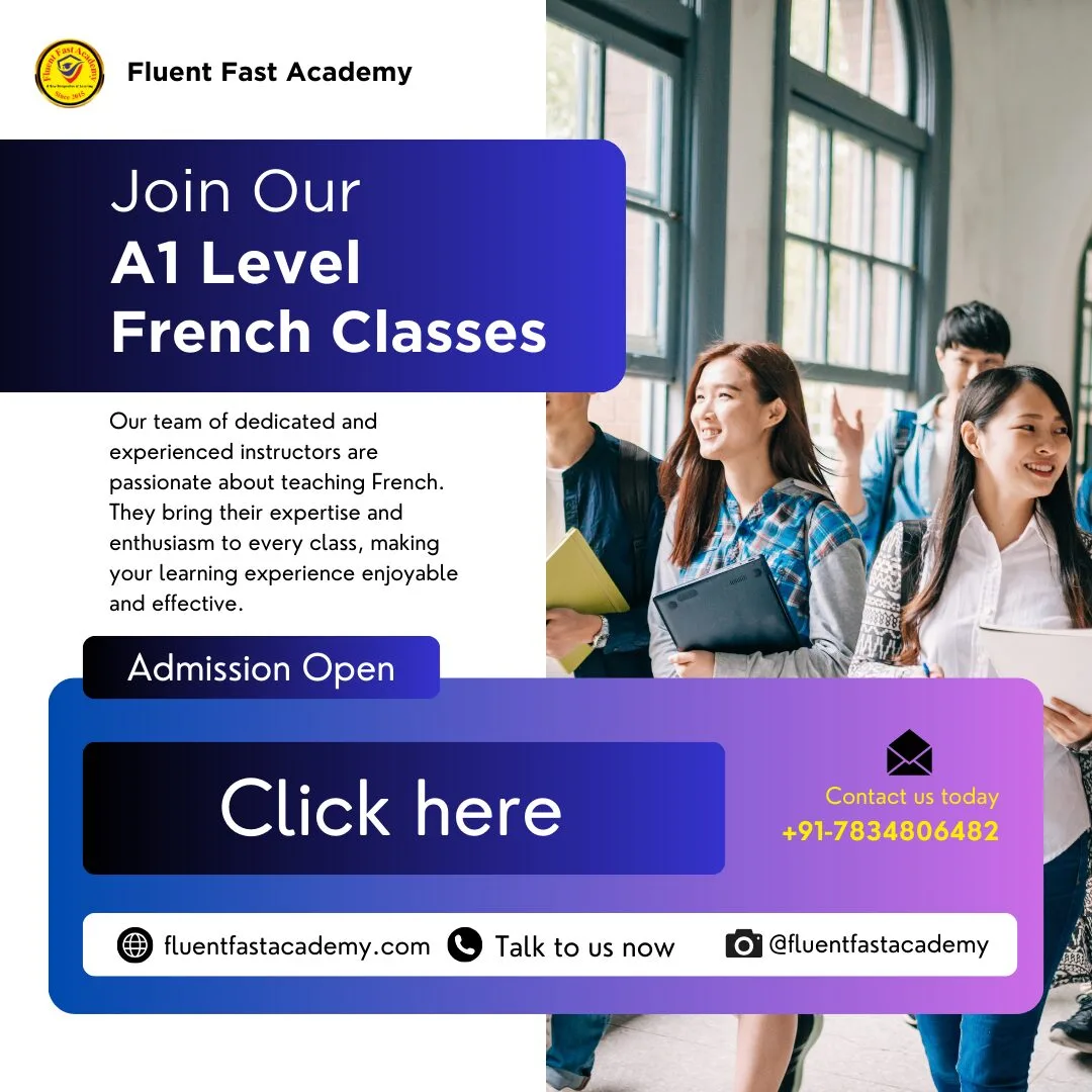 A1 Level French Course For Beginners By Expert Trainer In India